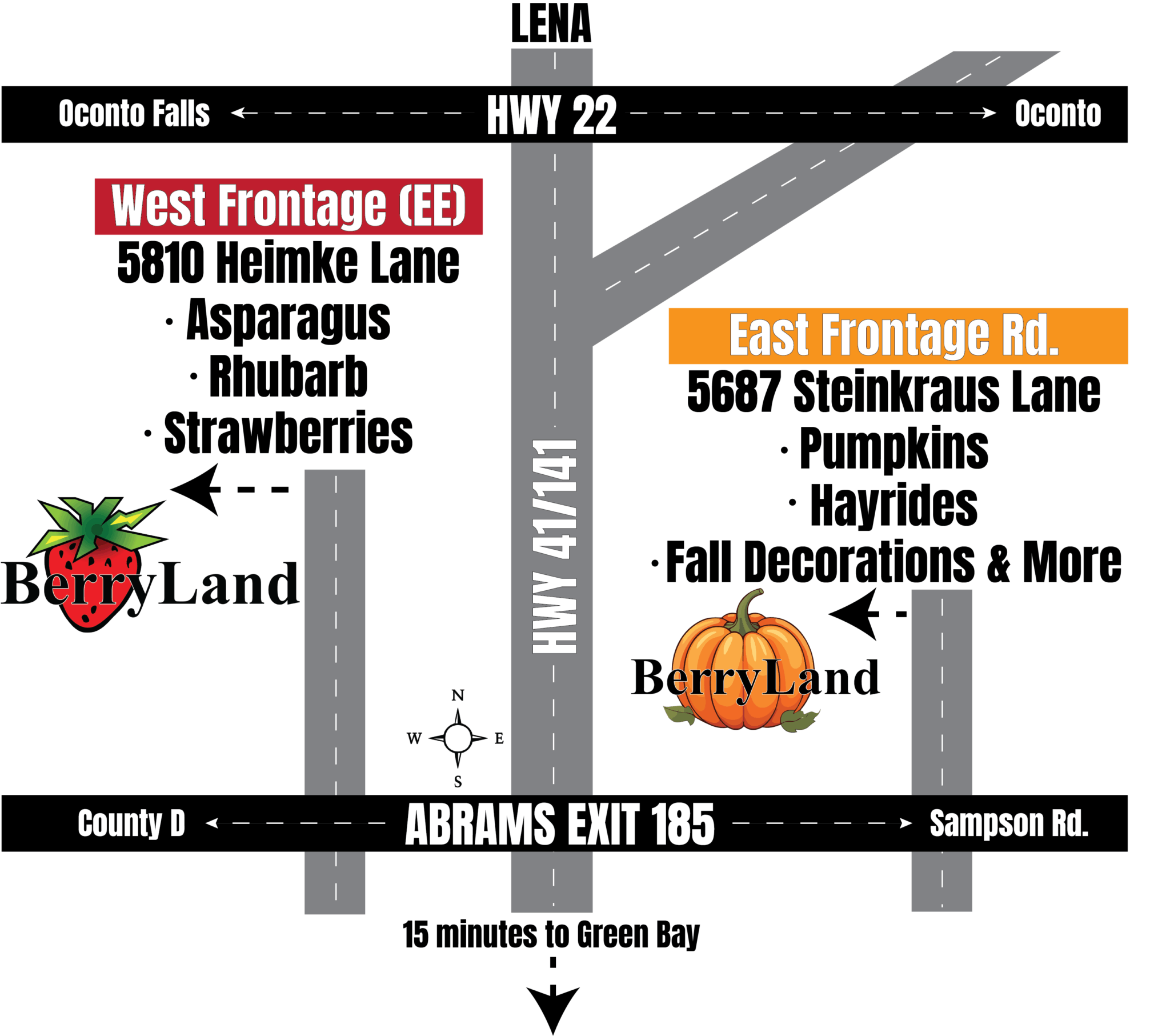 Pumpkins and Hayrides and BerryLand in Abrams Wisconsin